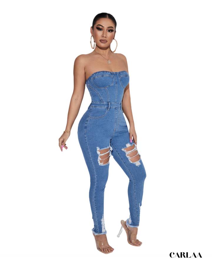 Combinaison Jean Bustier – CARLAA